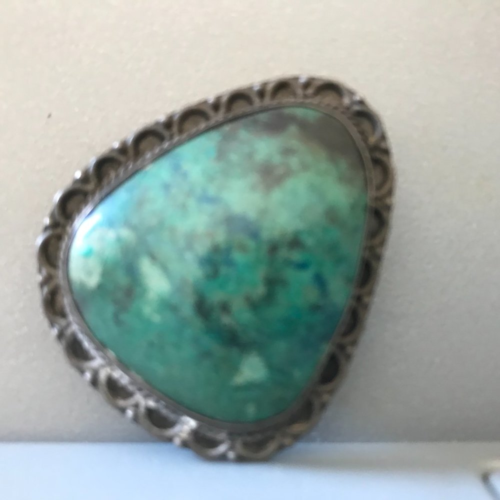 Vintage Israel 950 Grade Silver Brooch/Pendant With B… - Gem